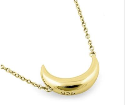 Half Moon Necklace – Yellow Gold Plated – Books N Things Warehouse